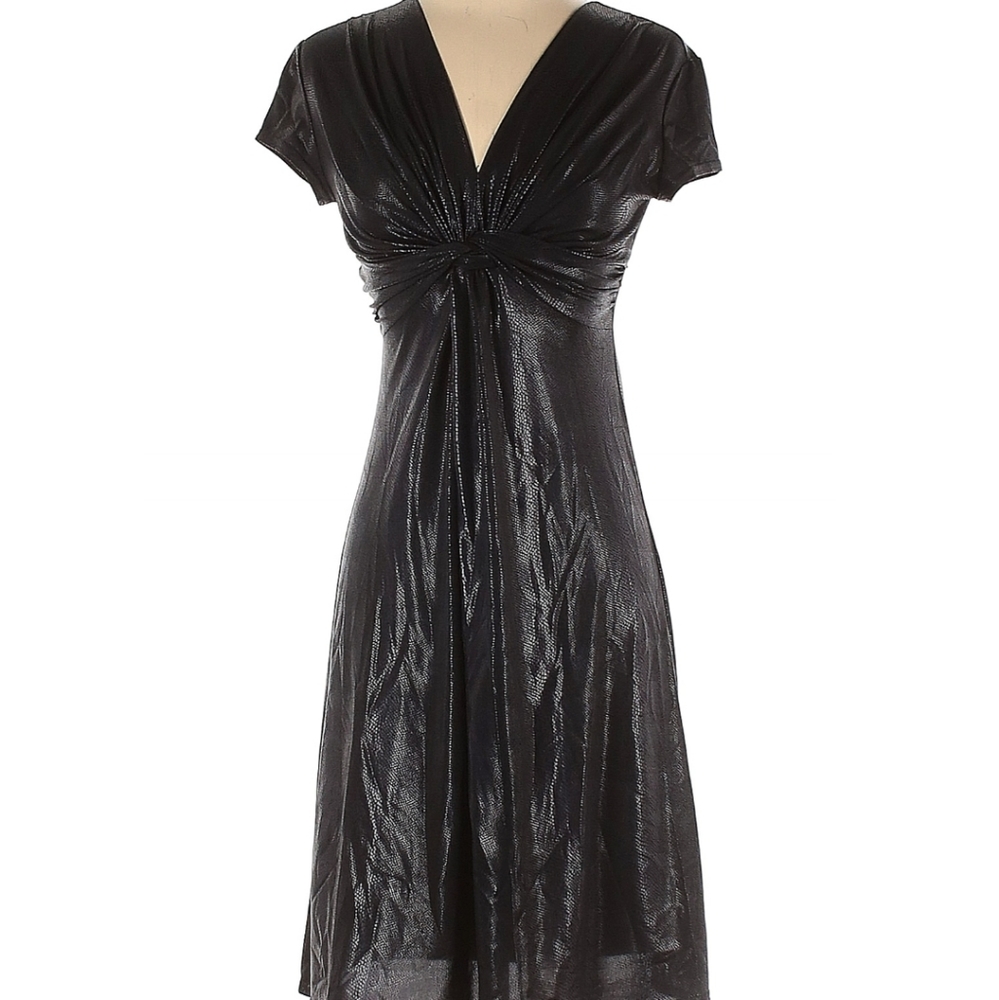 Joseph Ribkoff Designer Metallic Scale Patterned Dres… - Gem